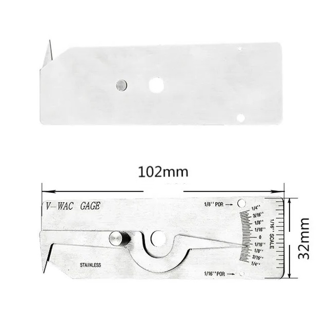 เกจวัดแนวเชื่อม - WELDING GAUGE V-WAC Model: MG-70 (Inch) - MI TEC ...